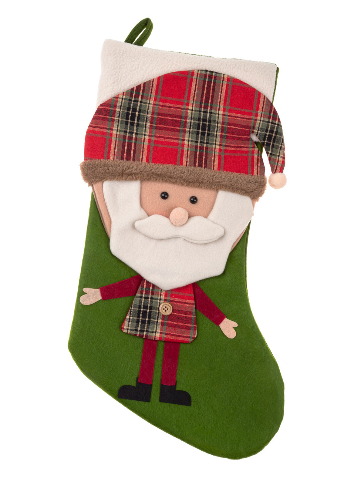 Christmas stocking Santa Claus A783 - green | MODONE wholesale - Clothing For Men