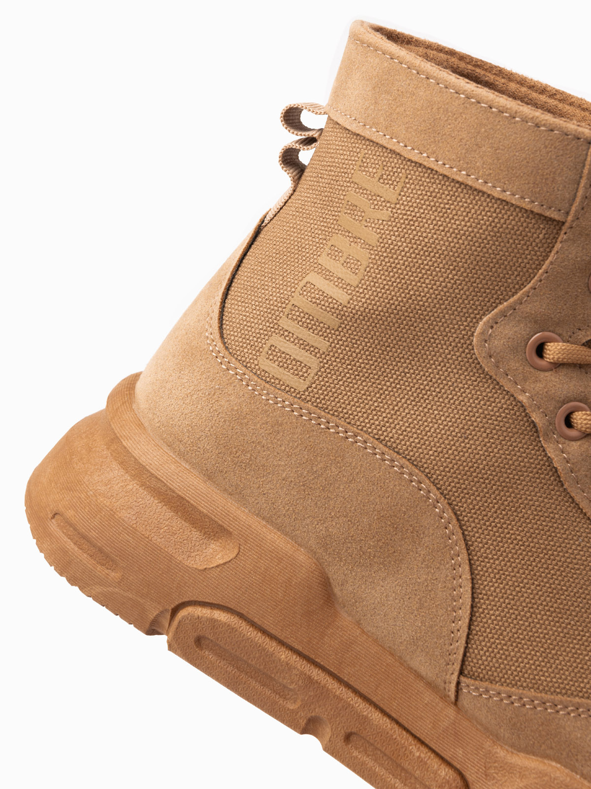 Men's ankle sneaker boots with sculpted sole - sand V3 OM-FOBO-0122 ...