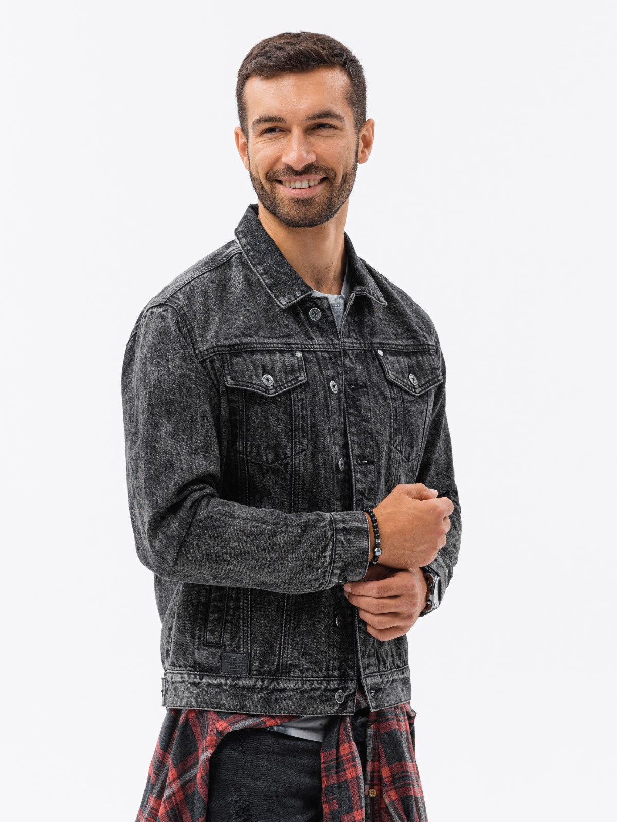 Men's denim katana jacket - black V3 OM-JADJ-0123 | MODONE wholesale ...