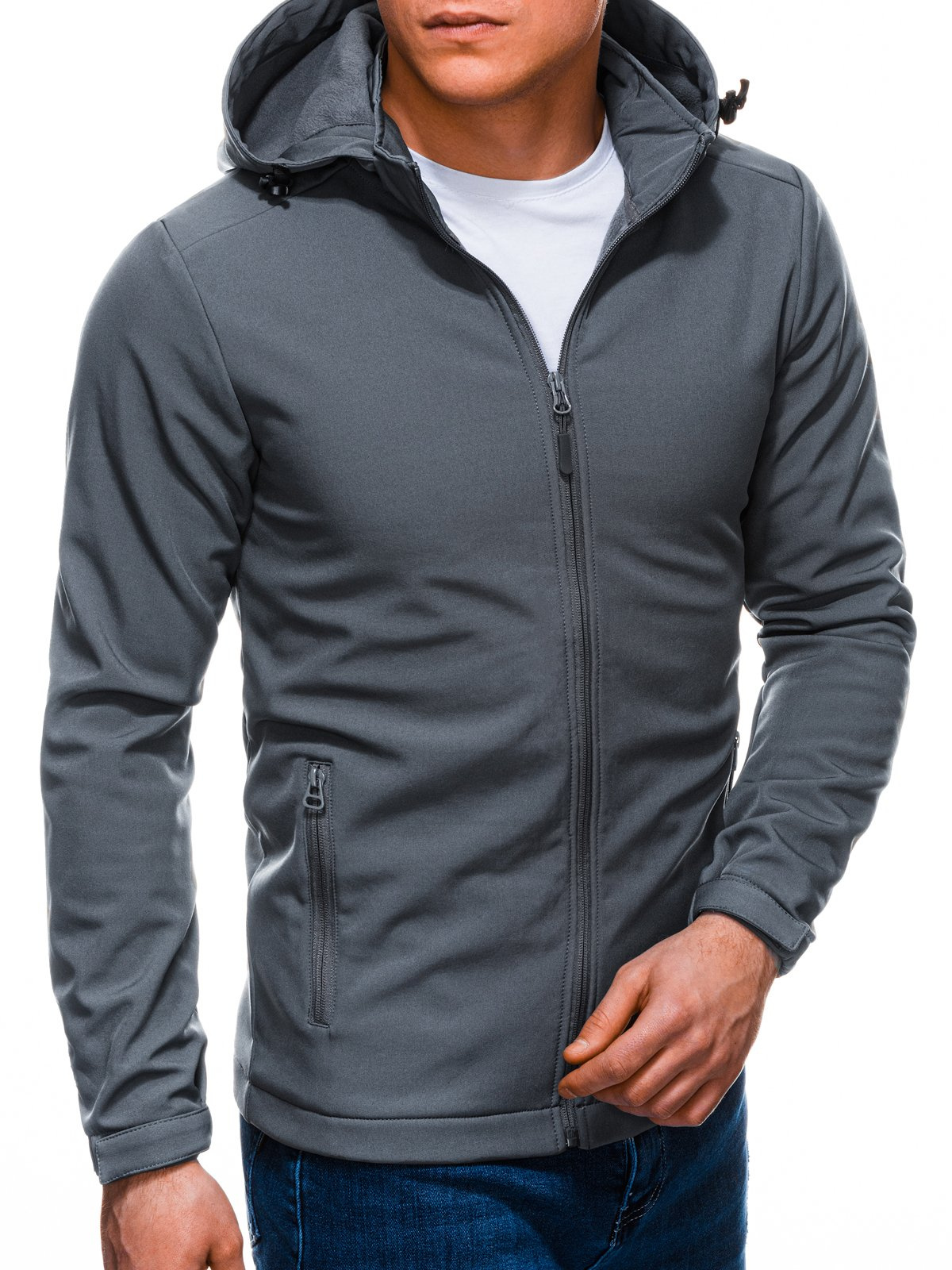 Men's mid-season jacket C488 - grey | MODONE wholesale - Clothing For Men