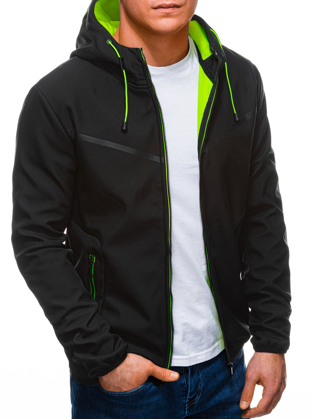 Men's mid-season jacket C489 - black | MODONE wholesale - Clothing For Men