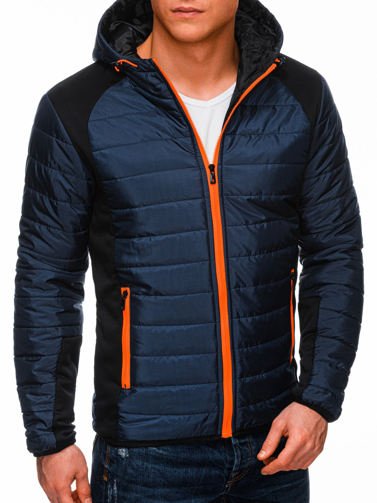 Men's mid-season jacket C507 - navy | MODONE wholesale - Clothing For Men