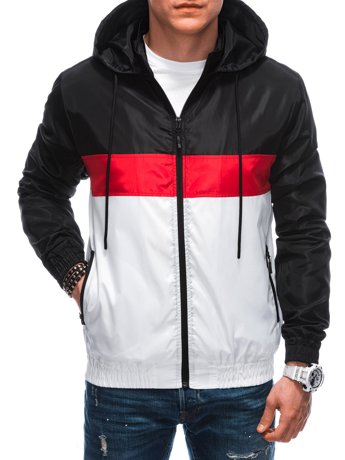 Men's mid-season jacket C562 - black | MODONE wholesale - Clothing For Men