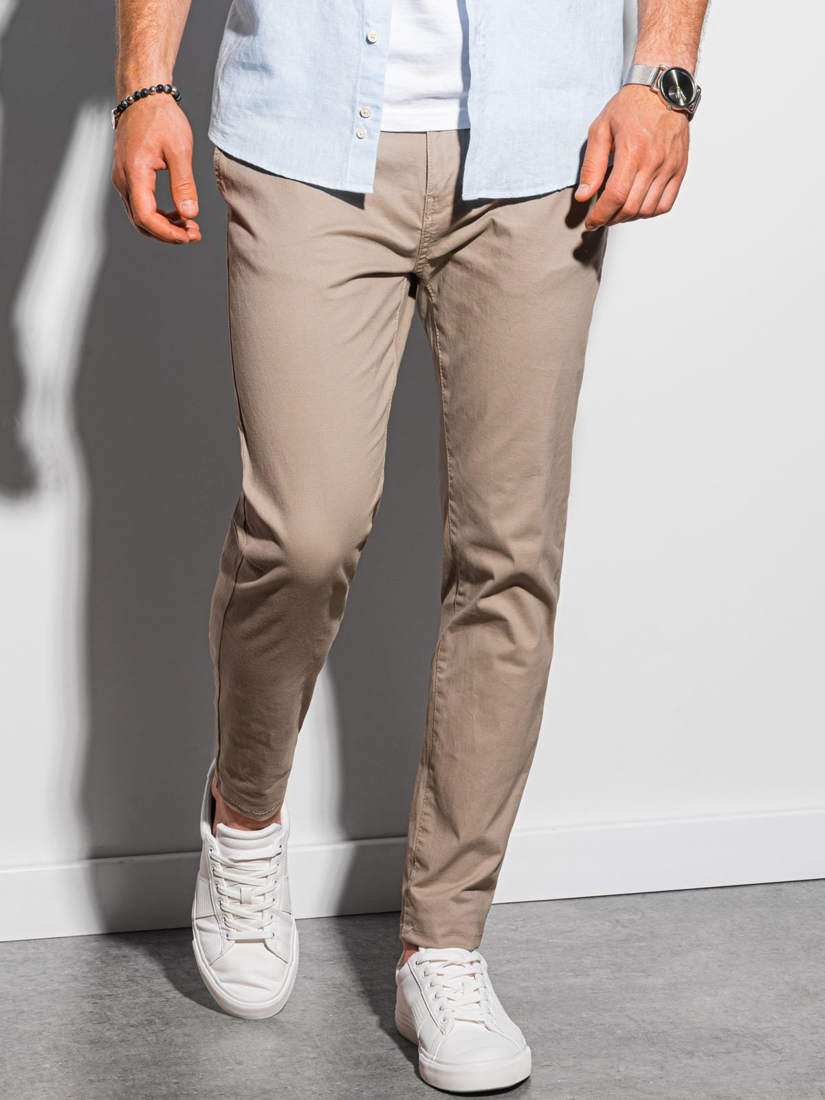 Men's pants chinos - beige P894 | MODONE wholesale - Clothing For Men