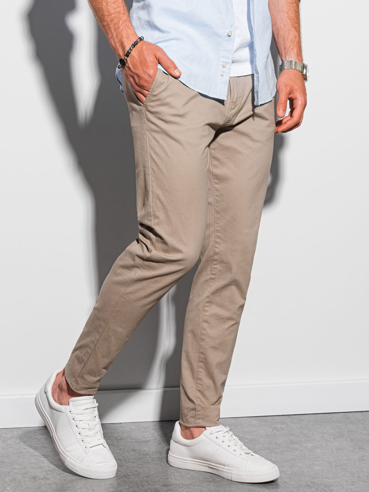 Men's pants chinos - beige P894 | MODONE wholesale - Clothing For Men
