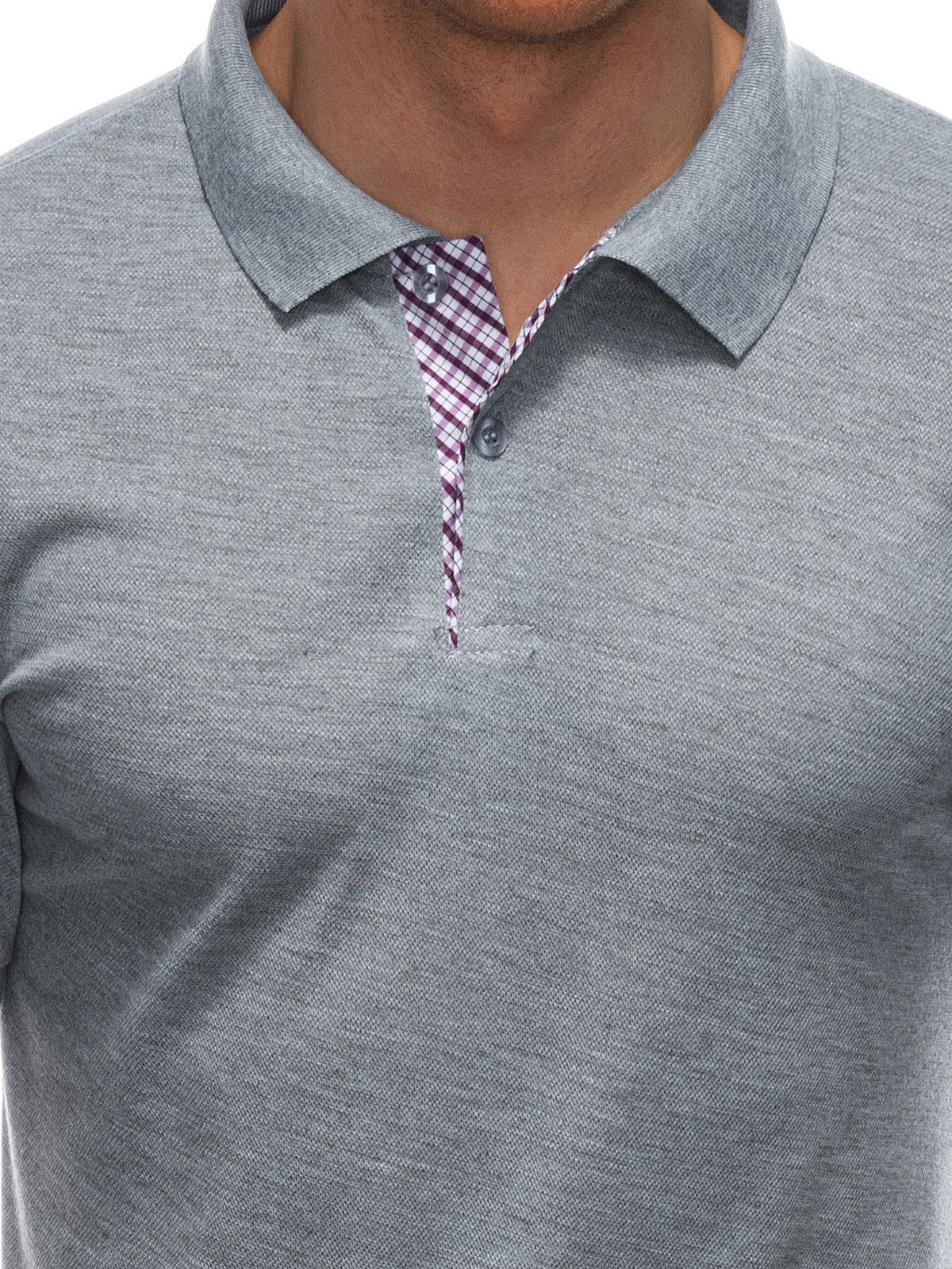 Men's plain polo shirt S1929 - grey | MODONE wholesale - Clothing For Men