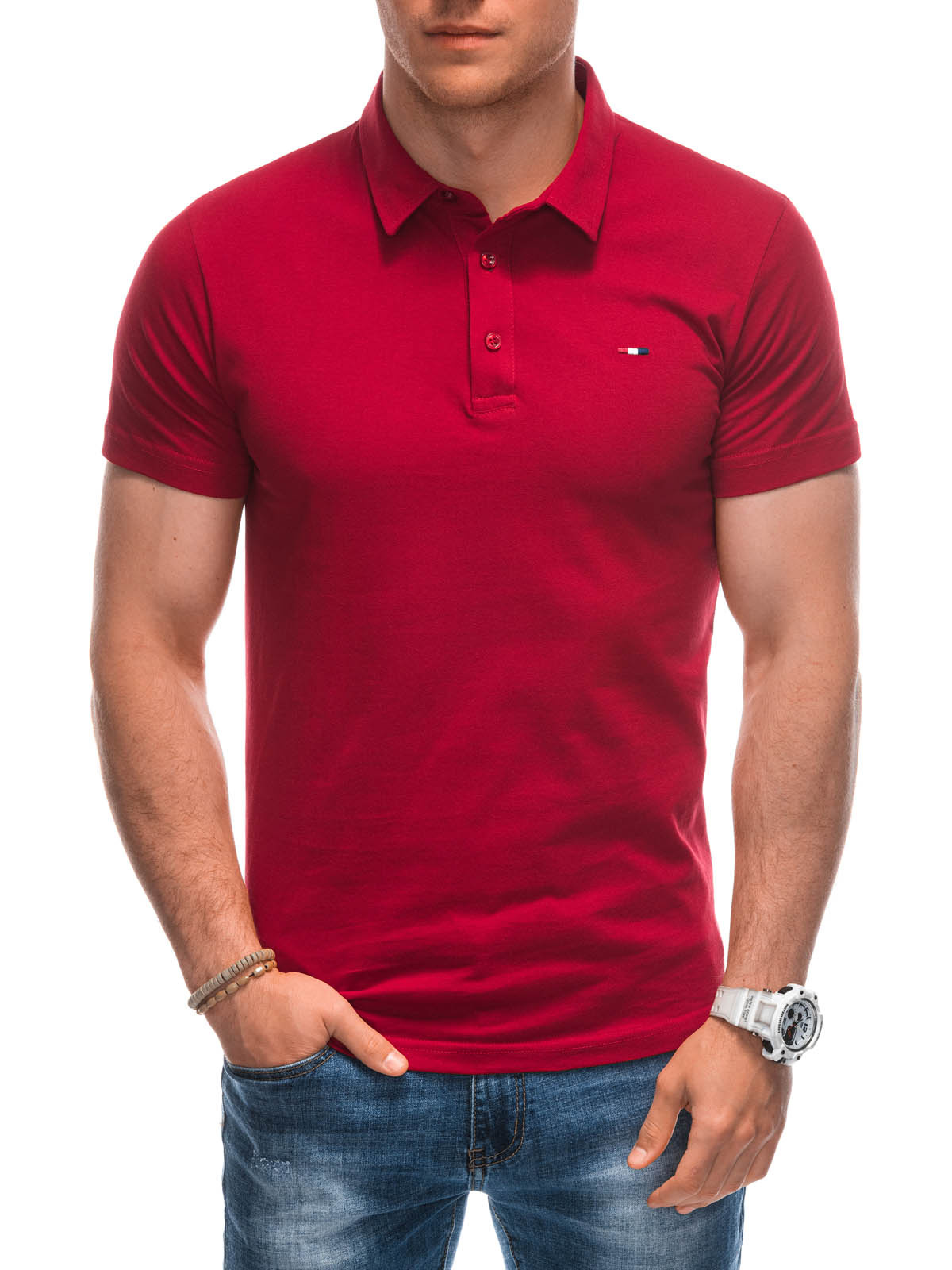 Men's plain polo shirt S1940 - red | MODONE wholesale - Clothing For Men