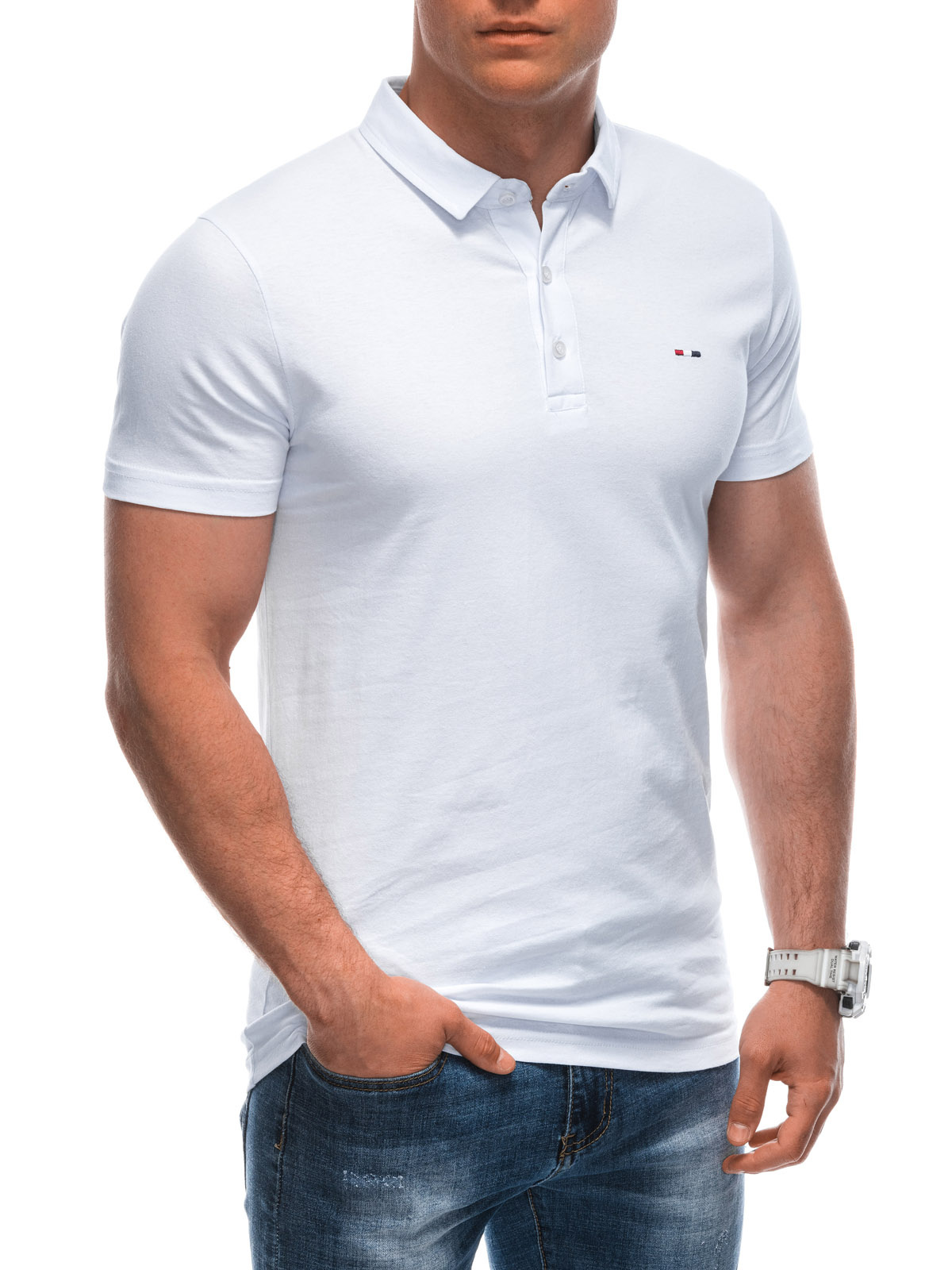 Men's plain polo shirt S1940 - white | MODONE wholesale - Clothing For Men