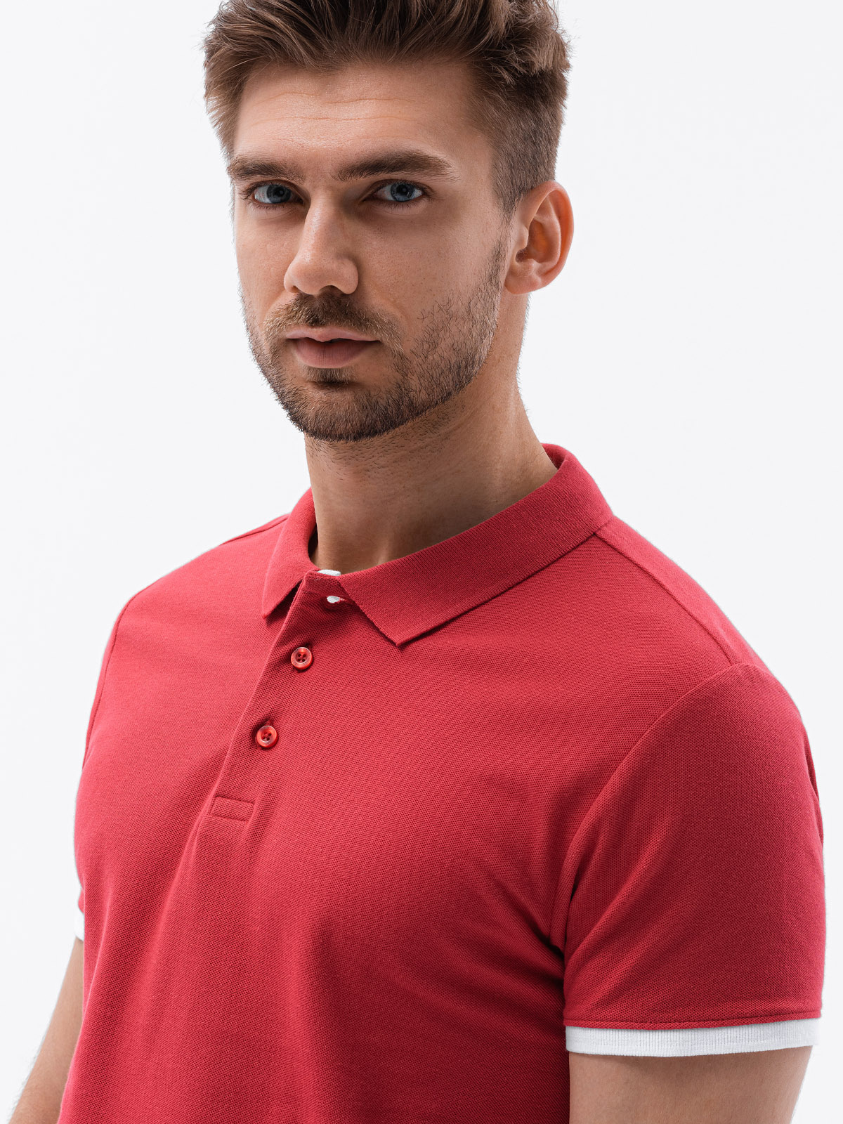 Men's plain polo shirt - red S1382 | MODONE wholesale - Clothing For Men