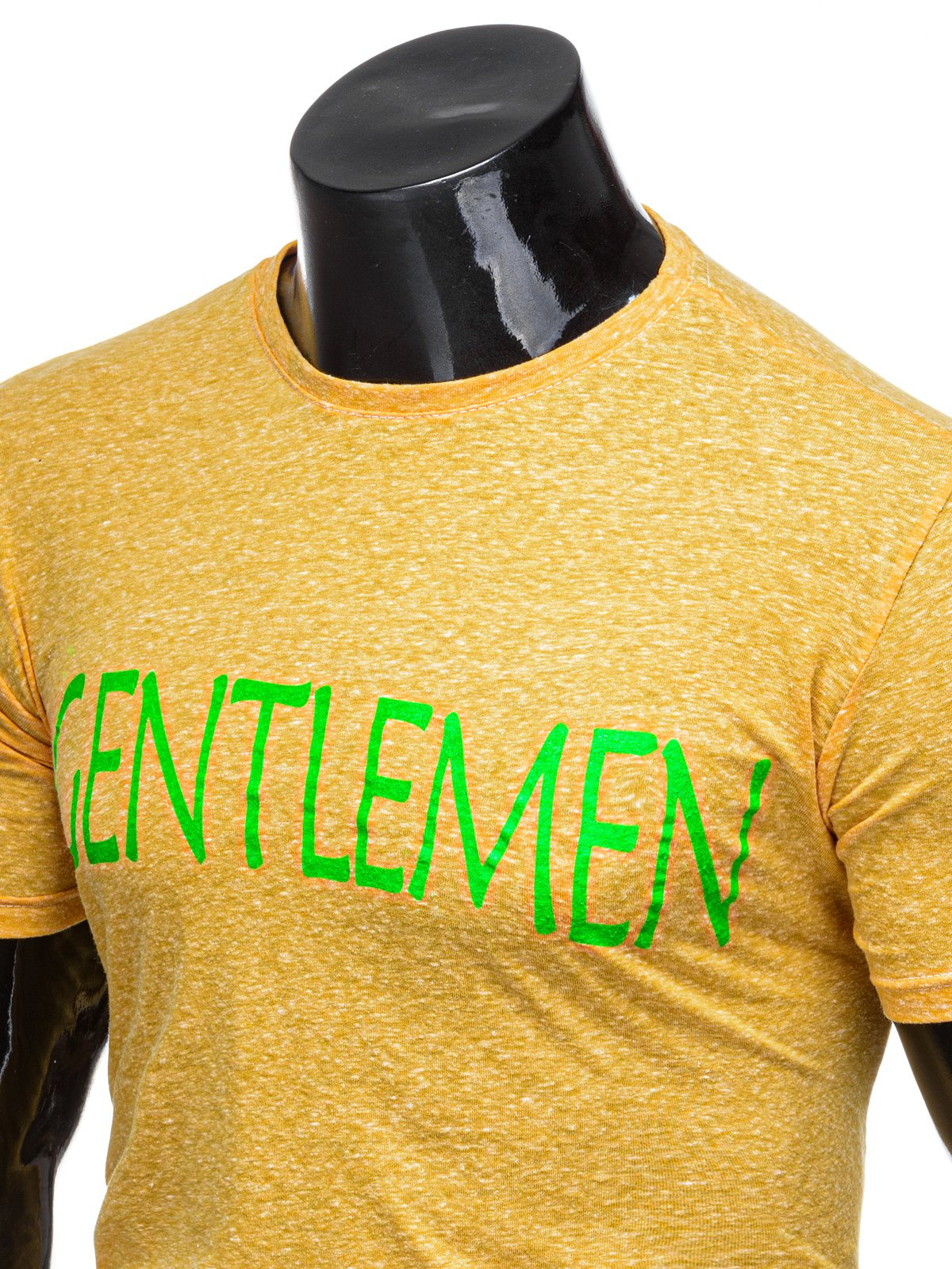Men's printed t-shirt S1357 - yellow | MODONE wholesale - Clothing For Men