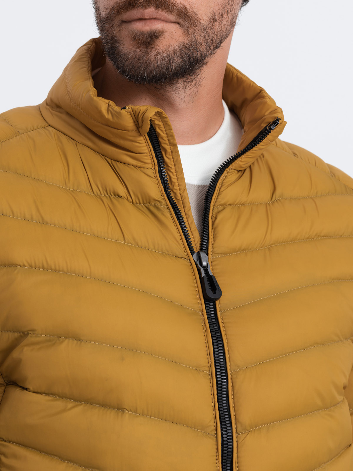 Men's quilted jacket - mustard V3 C528 | MODONE wholesale - Clothing ...