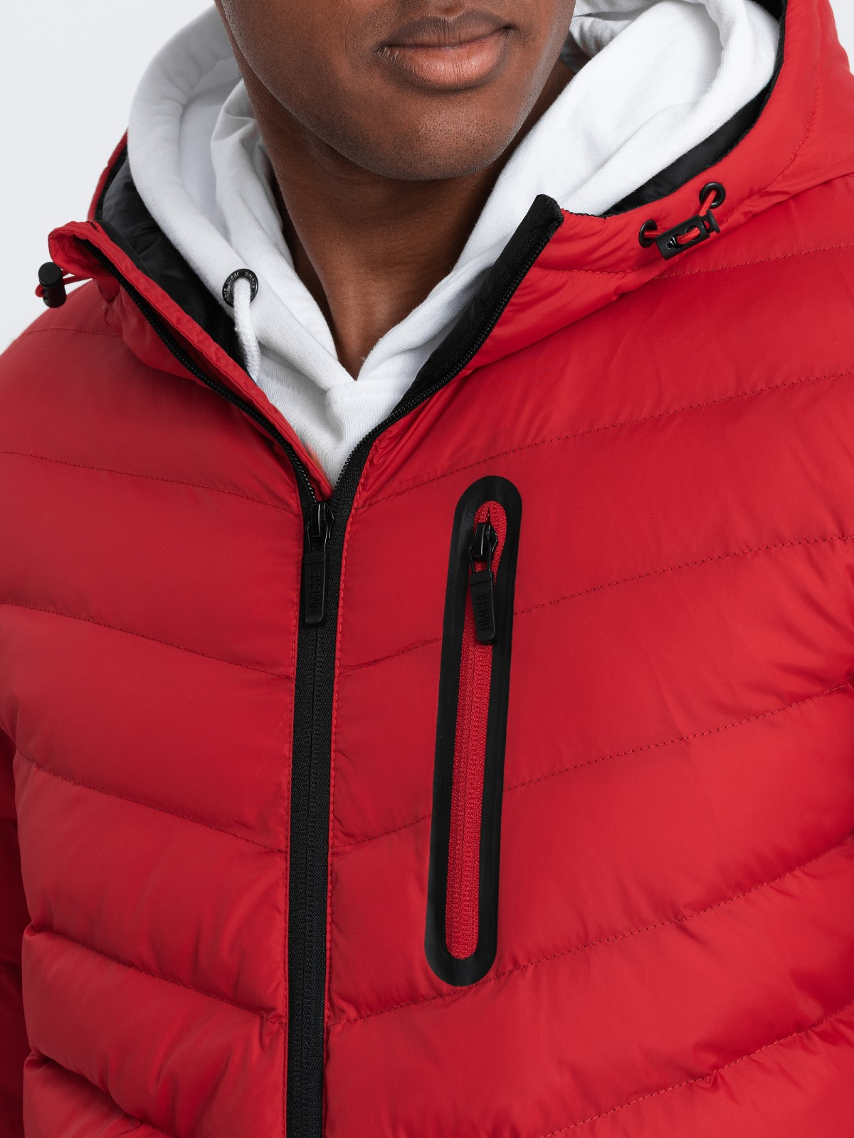 Men's quilted sports jacket - red V8 OM-JALP-0118 | MODONE wholesale ...