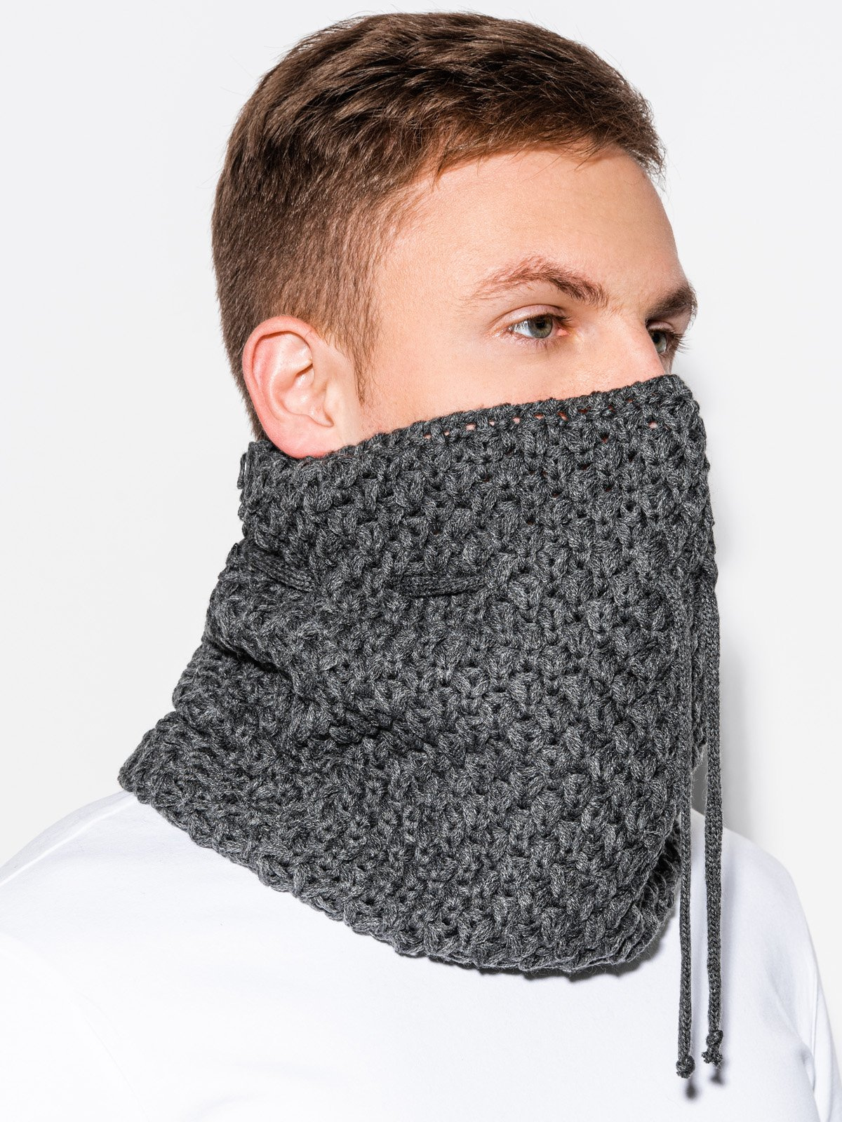 Men's snood A096 - dark grey | MODONE wholesale - Clothing For Men