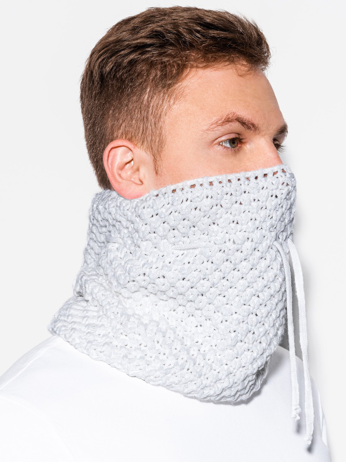 Men's snood - white A096 | MODONE wholesale - Clothing For Men