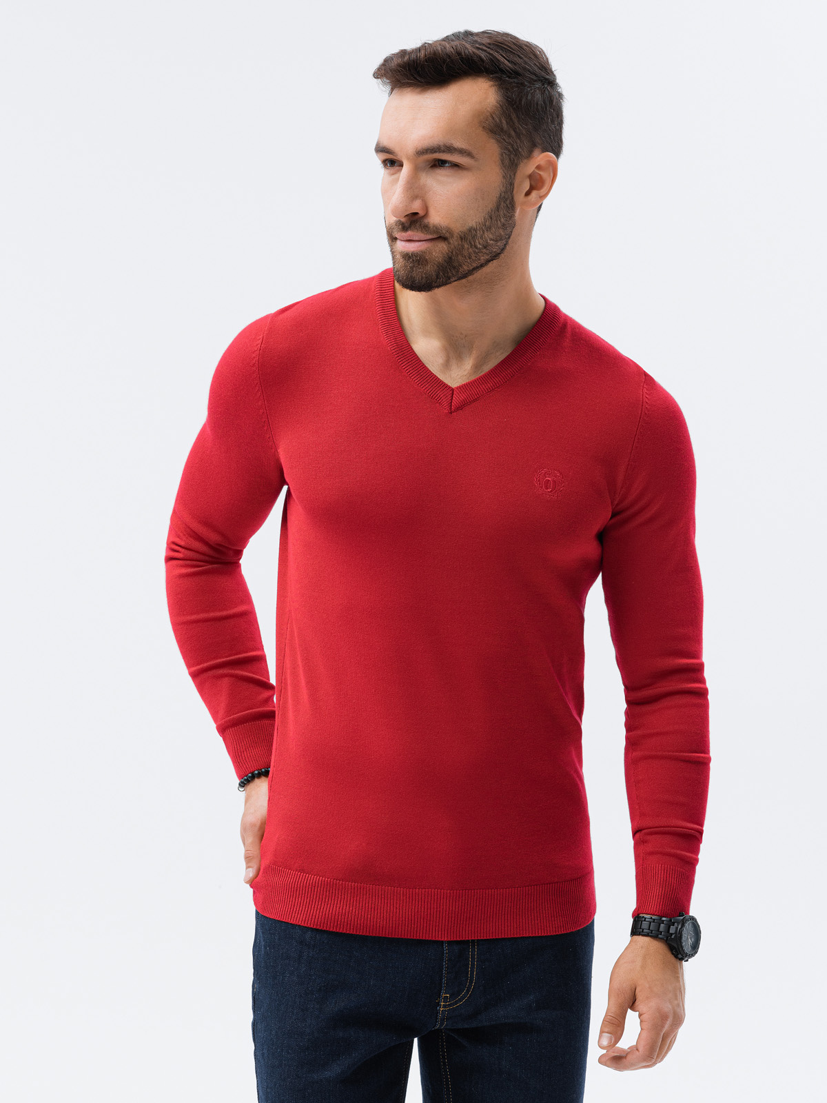 Men's sweater - red E191 | MODONE wholesale - Clothing For Men