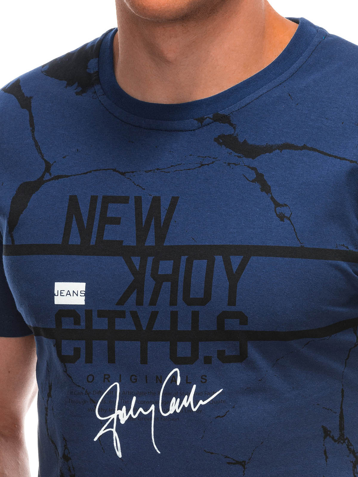 Men's t-shirt S1957 - dark blue | MODONE wholesale - Clothing For Men