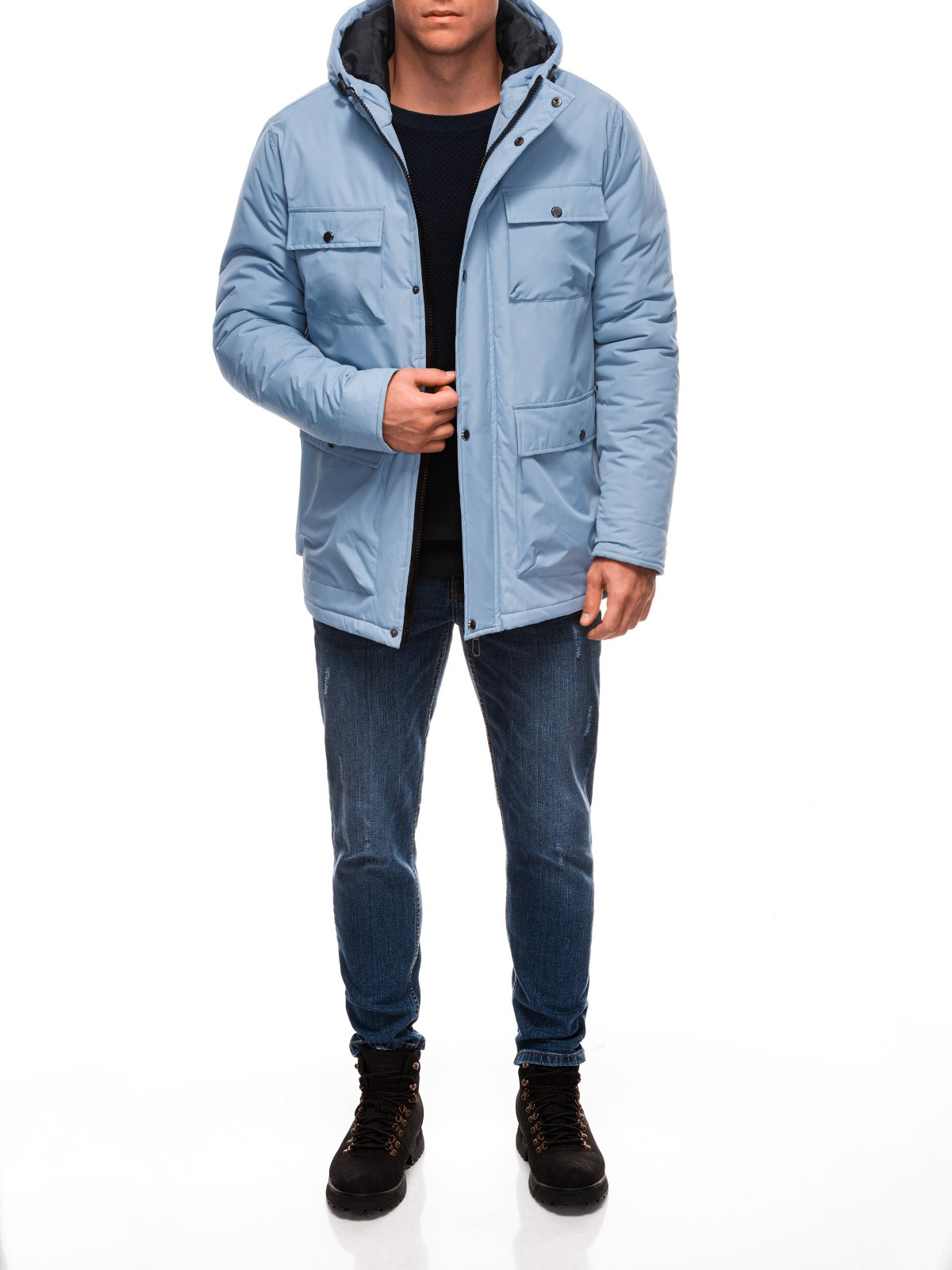 Men's winter jacket C530 - light blue | MODONE wholesale - Clothing For Men