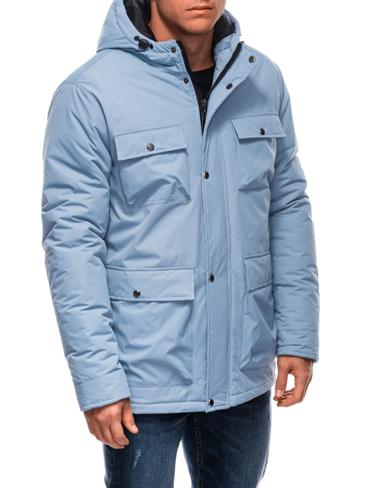 Men's winter jacket C530 - light blue | MODONE wholesale - Clothing For Men