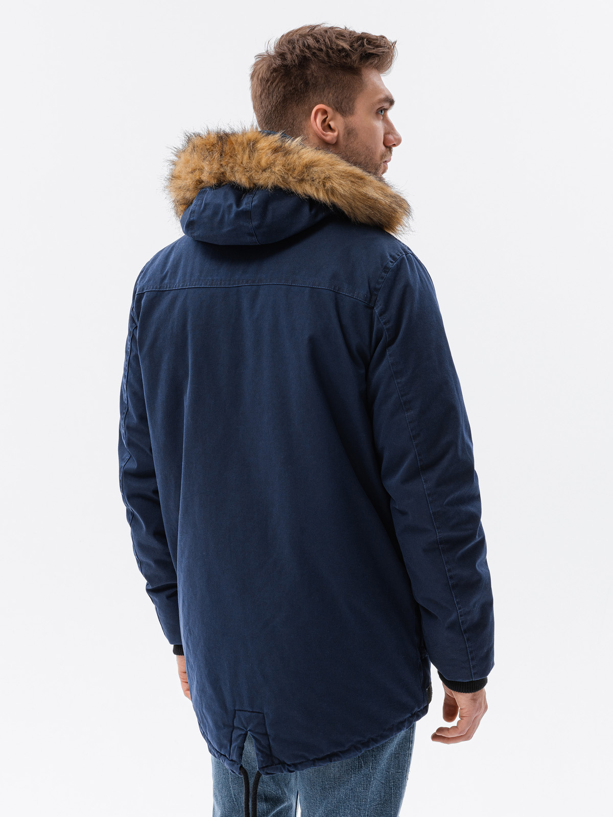 Men's winter jacket - dark blue C512 | MODONE wholesale - Clothing For Men