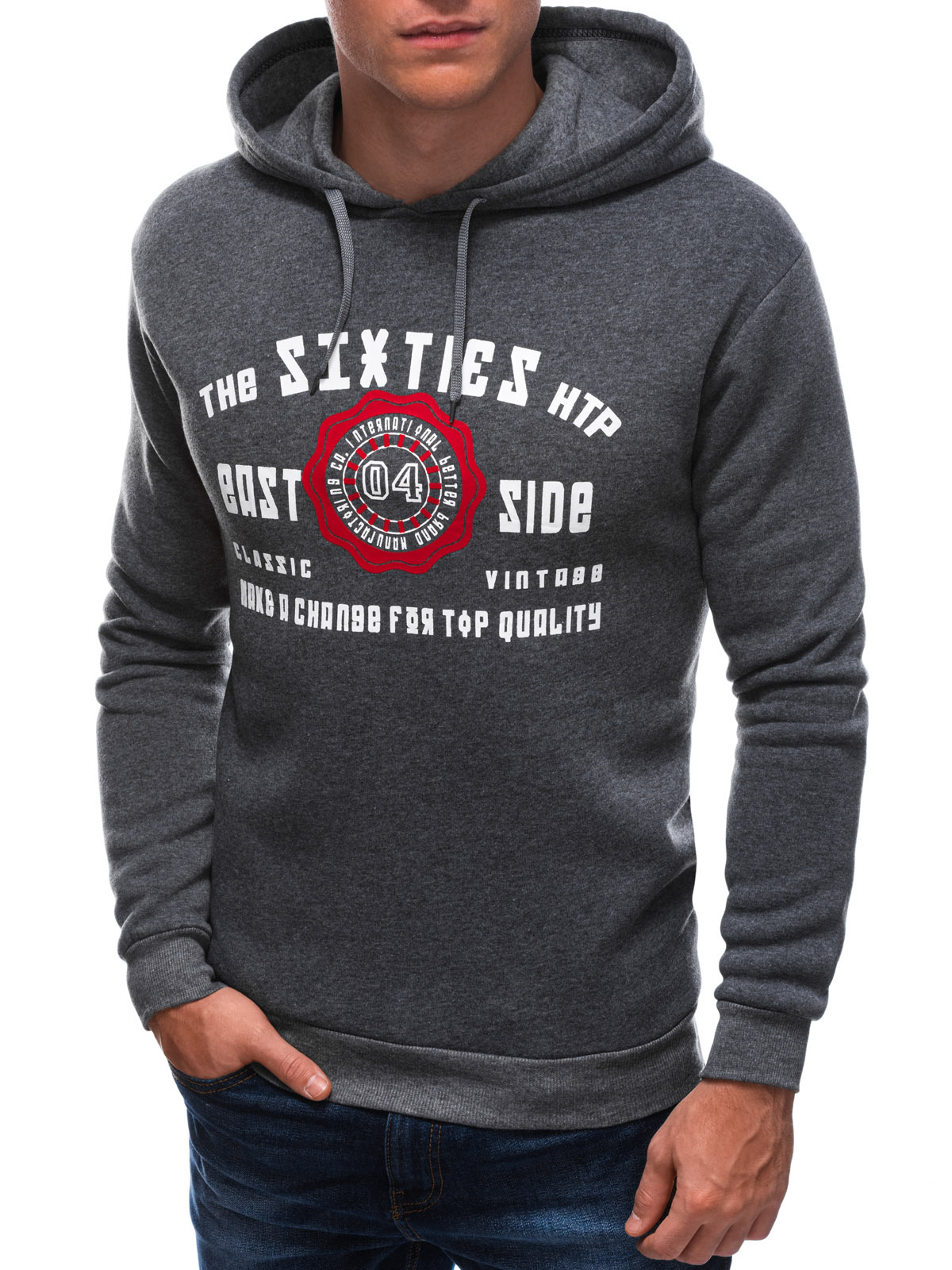 Men's hoodie B1529 - grey | MODONE wholesale - Clothing For Men